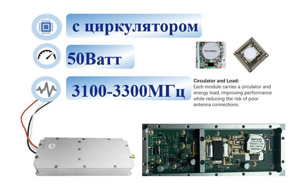 3100-3300МГц 50Ватт с циркулятором Джаммер генератор помех РЭБ подавитель купить на OZON по ...