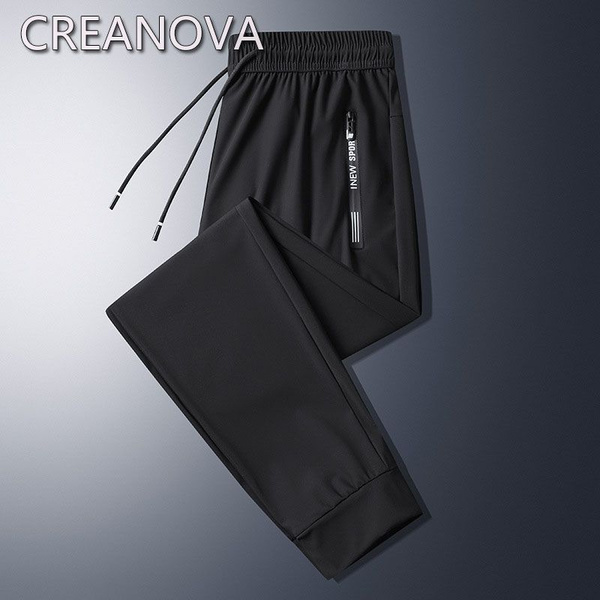 Брюки Мужской CREANOVA серый Полиэстер Спортивный, размер 56 Затягивающийся шнурок Лето Китай ...