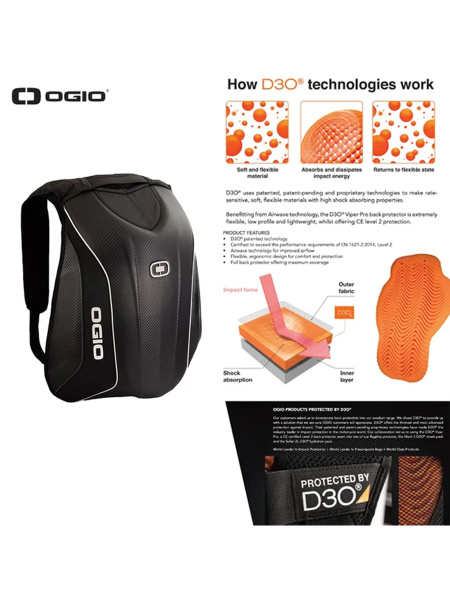 Моторюкзак Ogio МОТОЦИКЛЕТНЫЙ РЮКЗАК MACH 5 D3O купить c доставкой на OZON по низкой цене ...
