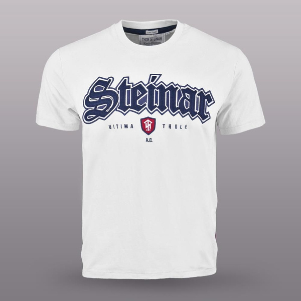 Футболка Мужской Thor Steinar белый, размер 48 Хлопок Надписи, Орнамент прямой Повседневный ...