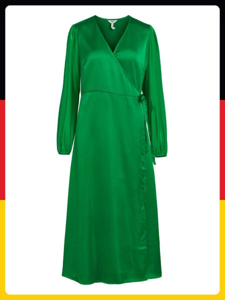 Платье Женский OBJECT зеленый Повседневный, размер 40 дышащий материал купить c доставкой на ...