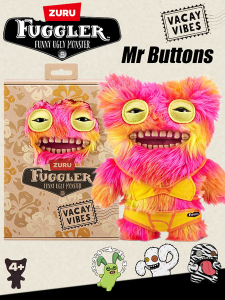 Мягкая игрушка Фагглер 22 см Fuggler Vacay Vibes Mr Buttons Plush ...