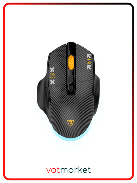 Игровая мышь беспроводная VOROTEX беспроводная VOROTEX_Mouse , черный, горчичный купить c ...