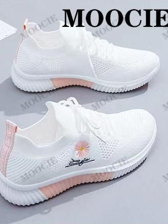 Кроссовки Женский MOOCIE Синтетическая дышащая сетка, размер 36 T (узкая) Демисезон Шнурки ...