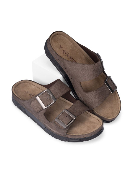 Пантолеты Мужской Ortmann, размер 41 Нубук H Пряжка Германия Лето купить c доставкой на OZON по ...