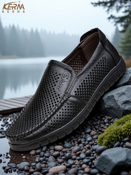 Сандалии Мужской KERNA, размер 41 Воловья кожа Легкая модель D Лето Россия Без застёжки Бахрома ...