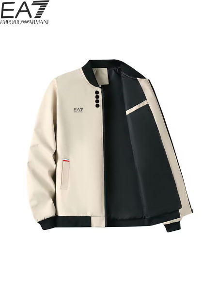 Костюм спортивный Мужской EA7 Jeans Повседневный двойка бело-серый, размер 46, 48 Полиэстер FR ...