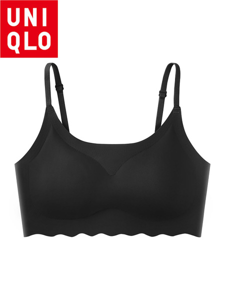 Бюстгальтер Женский Uniqlo бралетт, классическая чашка, размер 80A, 80B абрикосовый Эластан ...