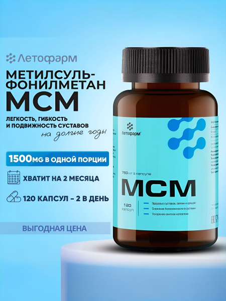 MSM, 750 мг, 120 капсул, Летофарм купить на OZON по низкой цене ...