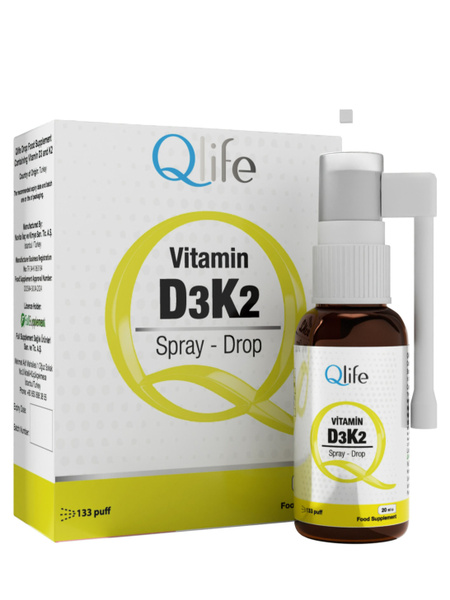 Витамин Д3+K2 (D3 K2) спрей 20 мл (133 дозы) для взрослых и детей. Турция купить на OZON по ...