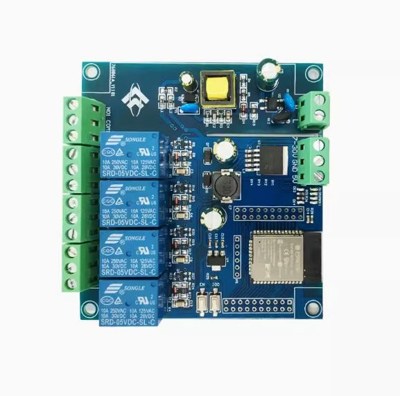 Блок питания переменного постоянного тока Esp32 Wifi Bluetooth Ble четырехсторонний релейный