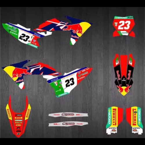 19 отзывов на Комплект наклеек на пластик толстые KEWS K23 Red Bool 3M KTM EXC XC XCW SX SXF ...