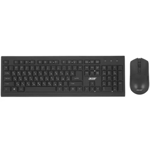 Клавиатура + мышь Acer OKR120 клав:черный мышь:черный USB беспроводная ...