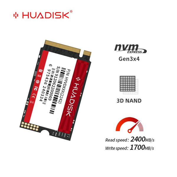 1 ТБ Внутренний SSD-диск HUADISK M2 PCIe 3 SSD 2242 (HYVD1TB(2242 ...