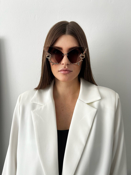 Очки солнцезащитные Yuliyaa Moon очки бабочки тренд 2024 yuliyaa moon ...