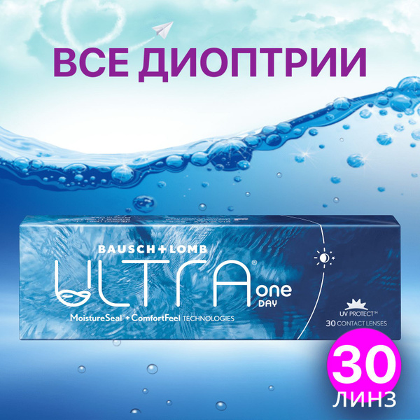 Контактные линзы для глаз однодневные Ultra ONE Day / Ультра 1 день ...