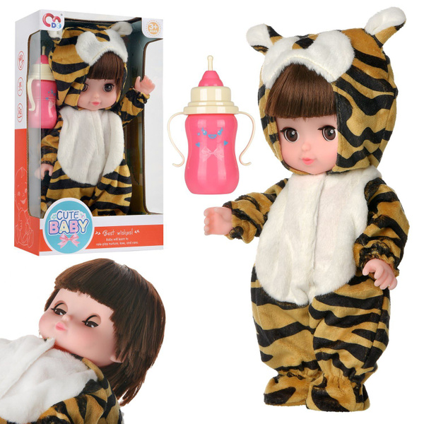 Пупс Junfa "Сute Baby", Тигренок, 24 см, с бутылочкой, в коробке купить на OZON по низкой цене ...