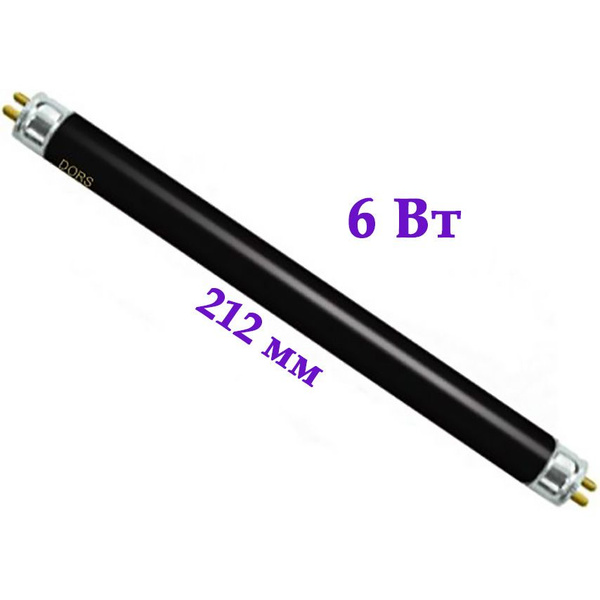 УФ лампа для детекторов валют 6 Вт TL 6W/08 F6T5/BLB Dors - купить с доставкой по выгодным ценам ...