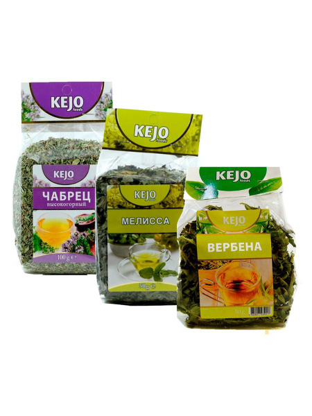 Чай KEJO foods Вербена (30 г) Мелисса (50 г) Чабрец (100 г) - купить с ...