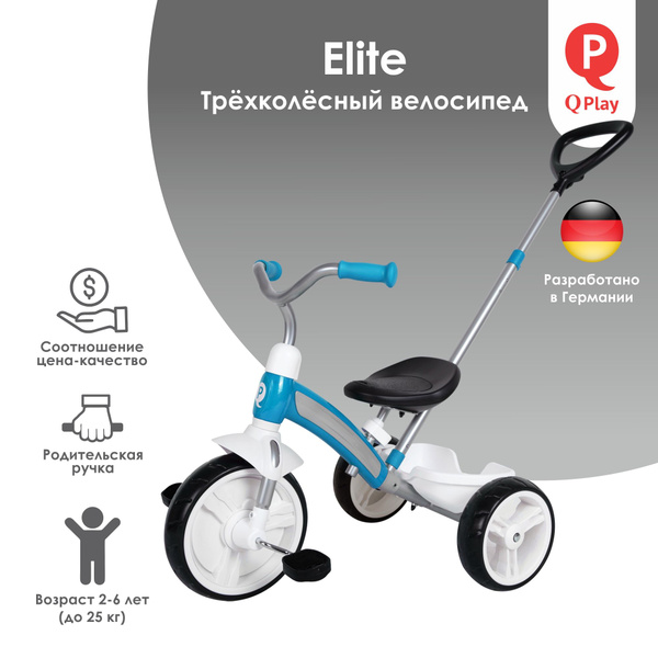 Детский велосипед QPlay Elite Plus Blue - купить с доставкой по ...