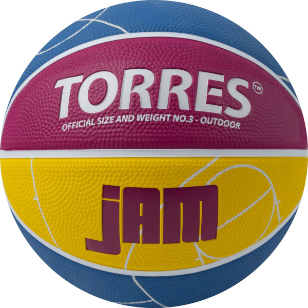 Мяч баскетбольный TORRES Jam, 3 размер купить по выгодной цене в ...