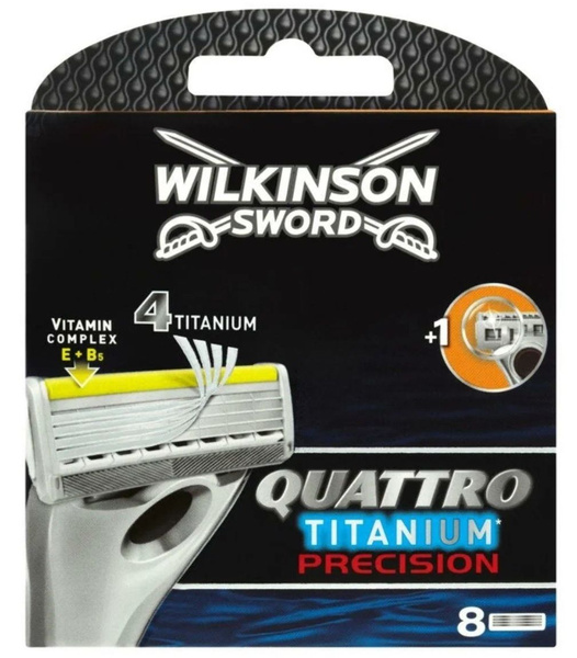 Сменные кассеты для бритья Wilkinson Sword Quattro Titanium Precision 8 ...