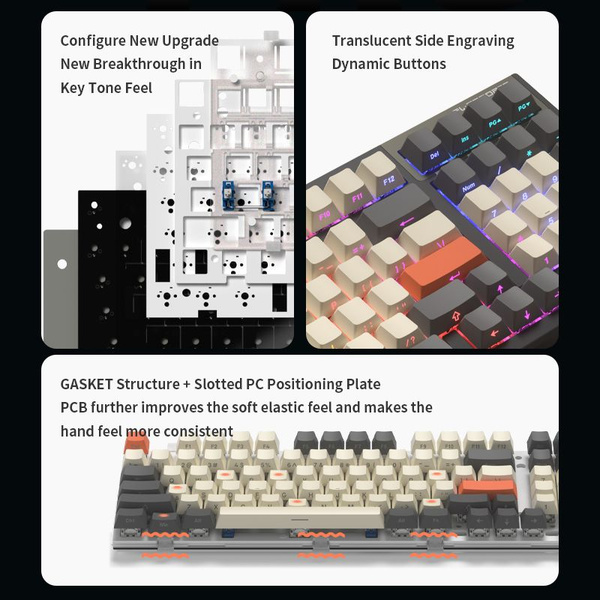 FL.Esports Игровая клавиатура беспроводная FL980V2 Pro Mechanical ...