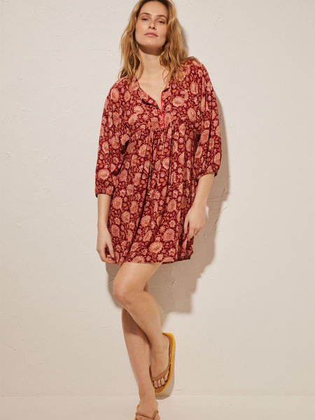 Платье пляжное Women'Secret Trend Boho, цвет: красный, разноцветный ...