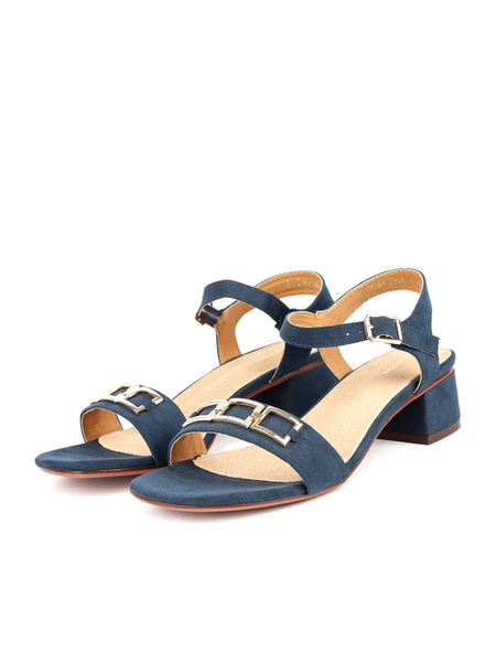 Босоножки Женский Instreet Толстый каблук Текстиль, размер 38 4 Лето Россия Пряжка купить c ...