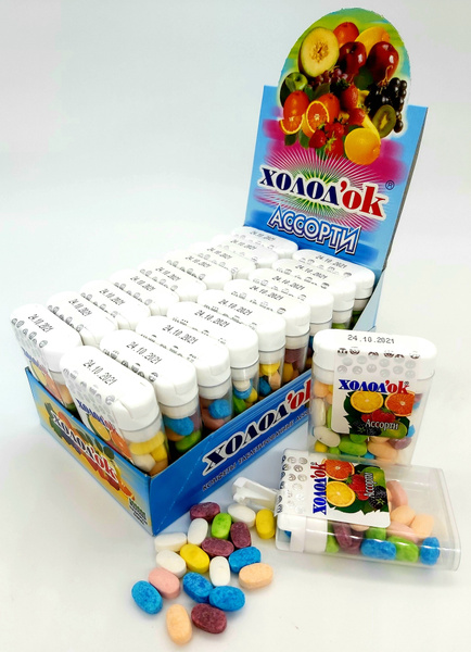 Конфеты Холодок таблетированные со вкусом Ассорти, 2 блока (36 боксов ...