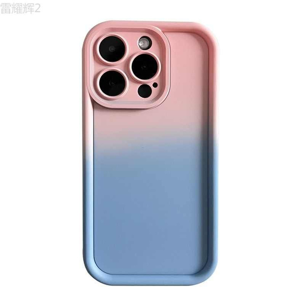Чехол с градиентом и противоударной иликоновой отделкой на Apple iPhone ...