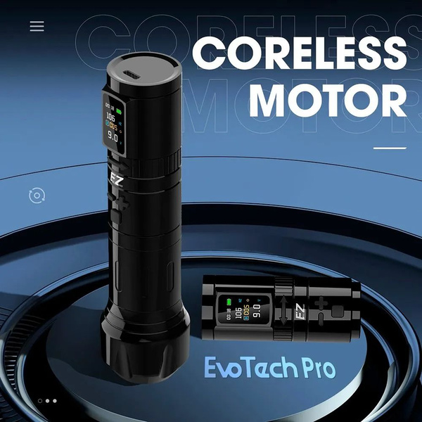 Беспроводная машинка ручка типа PEN для тату и перманентного макияжа на аккумуляторе EZ EvoTech ...