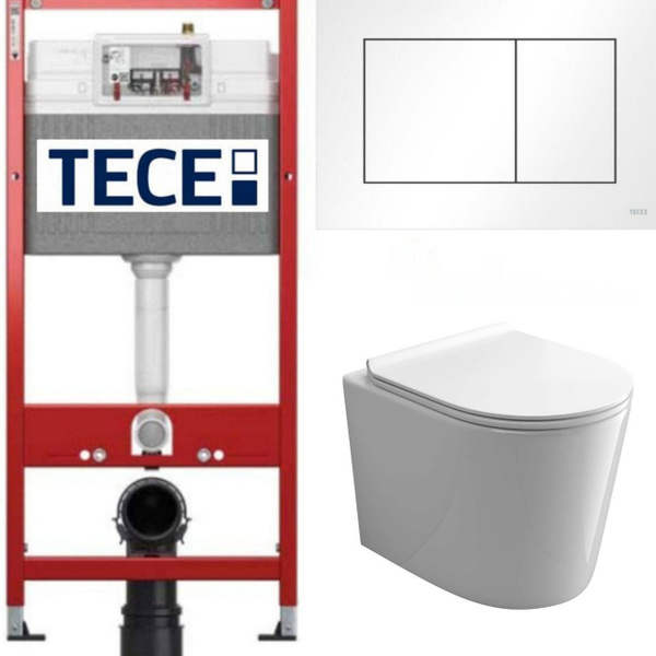 Комплект унитаза c инсталляцией TECE, направление выпуска ...