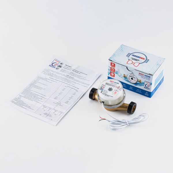 Счетчик воды ЭКОНОМ-15-110И универсальный без комплекта монтажных ...