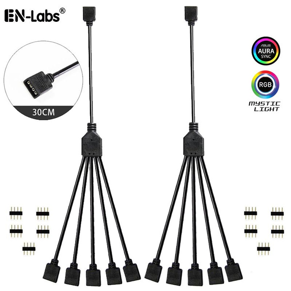 12V 4-Pin RGB 5 порта сплиттер хабы светодиодная лента сплиттер кабель ...