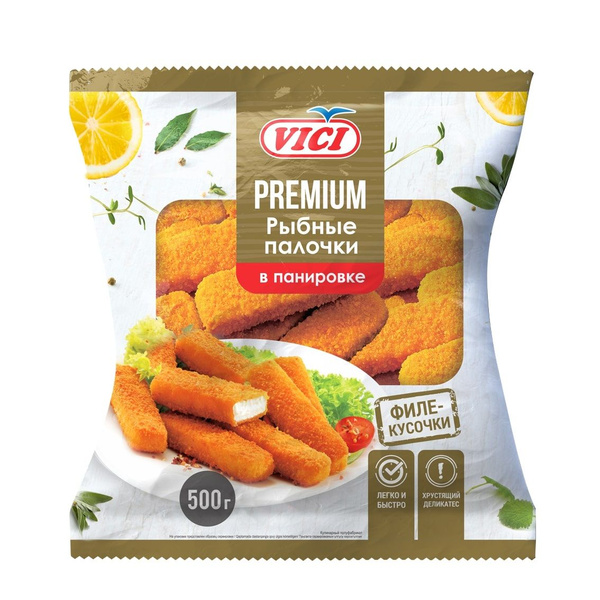 Рыбные палочки из рубленого филе 500 г, VICI купить на OZON по низкой цене (1469476933)