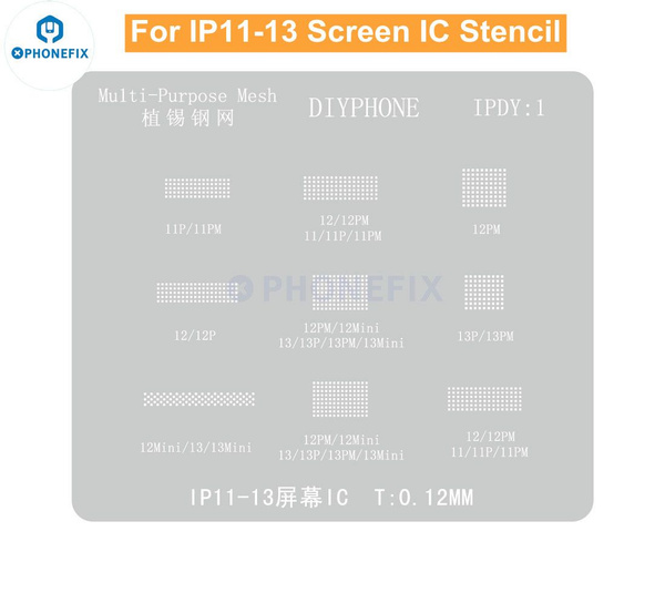 Silver-DIYPHONE ЖК-экран IC Защита BGA Трафарет для реболлинга для ...