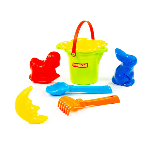 Набор в песочницу ребенку Полесье: №140: ведро малое с носиком, ситечко ...