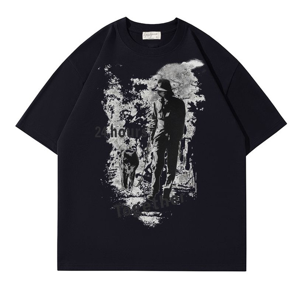 Футболка Yohji Yamamoto, размер 48, цвет черный графит - купить по ...