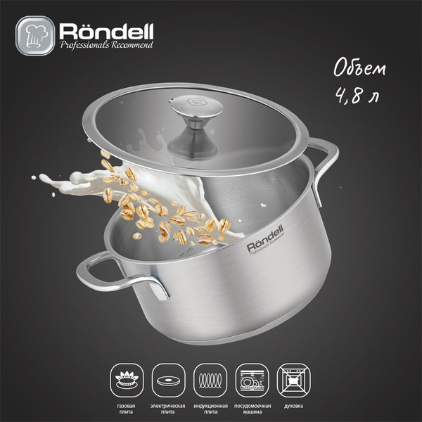 Rondell Кастрюля с крышкой 24 см., 4.8 л., Modern RDS-1748 купить на ...