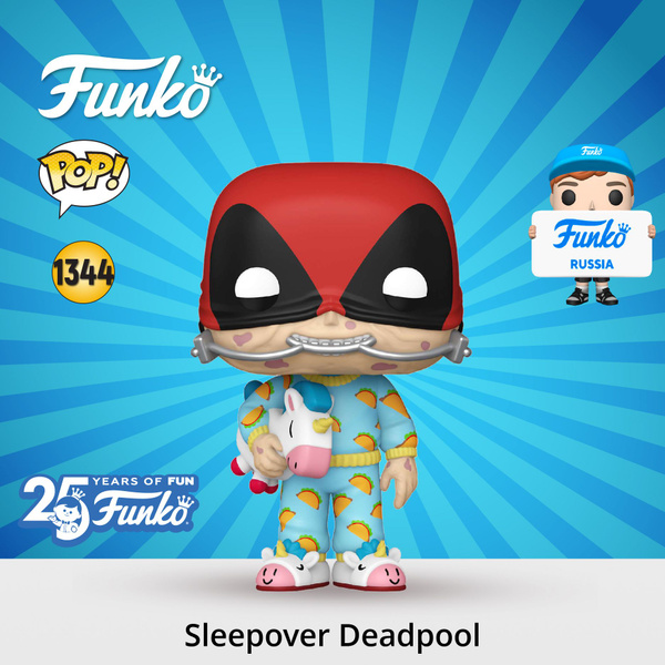 Фигурка Funko POP! Bobble Marvel Sleepover Deadpool/ Фанко ПОП по ...