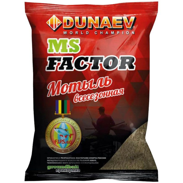Прикормка натуральная Dunaev MS FACTOR Мотыль 1 кг / Прикормка Дунаев / Товары для рыбалки ...