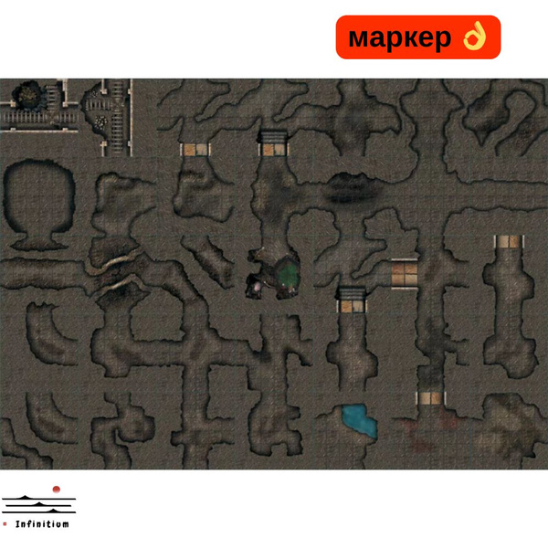 ДНД модульное поле 06 тайлы TRPG DnD, террейн рисунок с 1-й стороны для ...