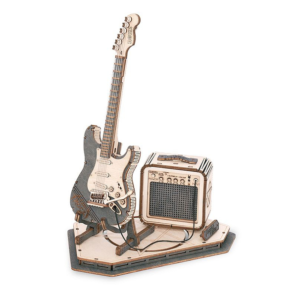 Деревянный конструктор Электрогитара ROKR Electric Guitar TG605K ...