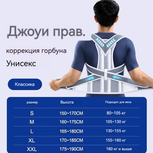 Корректор осанки для мужчин/женщин/пожилых людей, серый - купить с ...