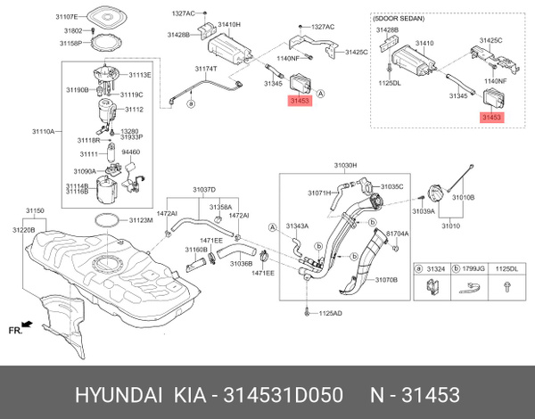 Фильтр воздушный Hyundai-KIA 31453-1D050 - купить по выгодным ценам в ...