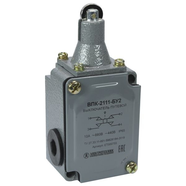 Путевой выключатель Электротехник ВПК-2111-БУ2, толкатель с роликом ...