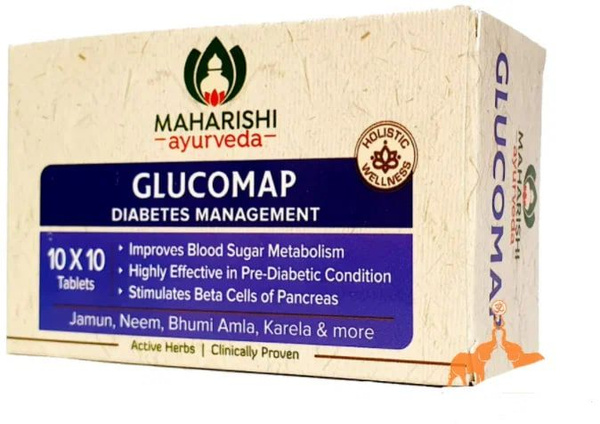 Глюкомап (Glucomap Maharishi Ayurveda), 100 таб от диабета - купить с ...