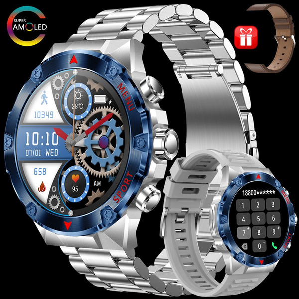 SACOSDING Умные часы Smartwatch, 44mm, Silver steel купить на OZON по низкой цене (1559916610)