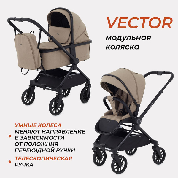Коляска Rant Vector 2 в 1 с перекидной ручкой детская универсальная ...